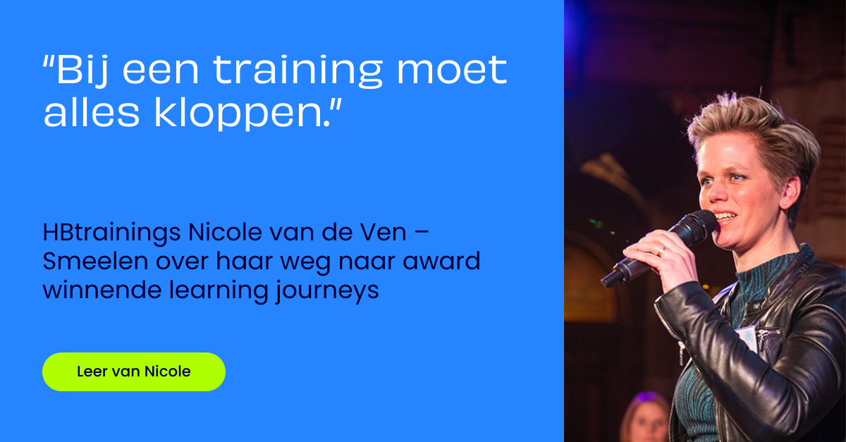 Nicole van de Ven – Smeelen (HBtraining) over haar eigen learning ...