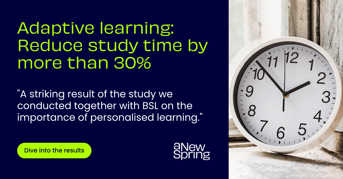 Reduce study time with adaptive learning | aNewSpring