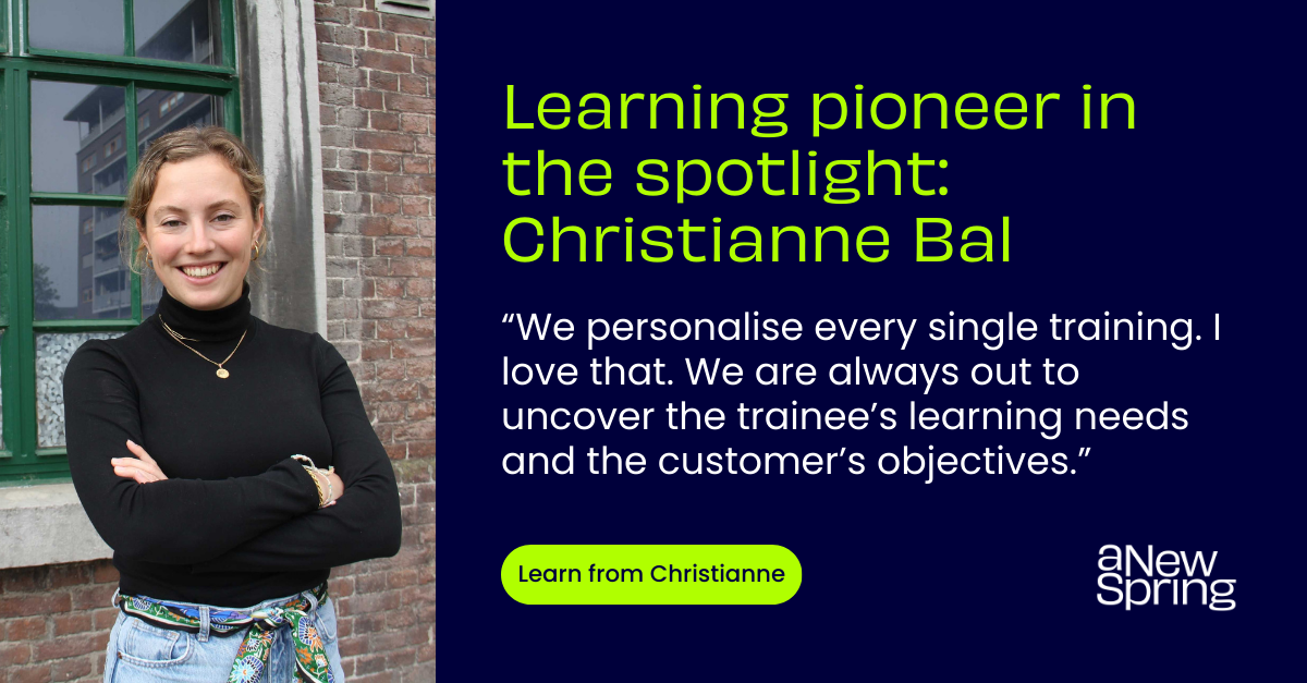Learning pioneers in the spotlight: Christianne Bal | aNewSpring