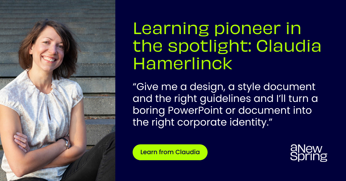 Meet learning pioneer Claudia Hamerlinck | aNewSpring