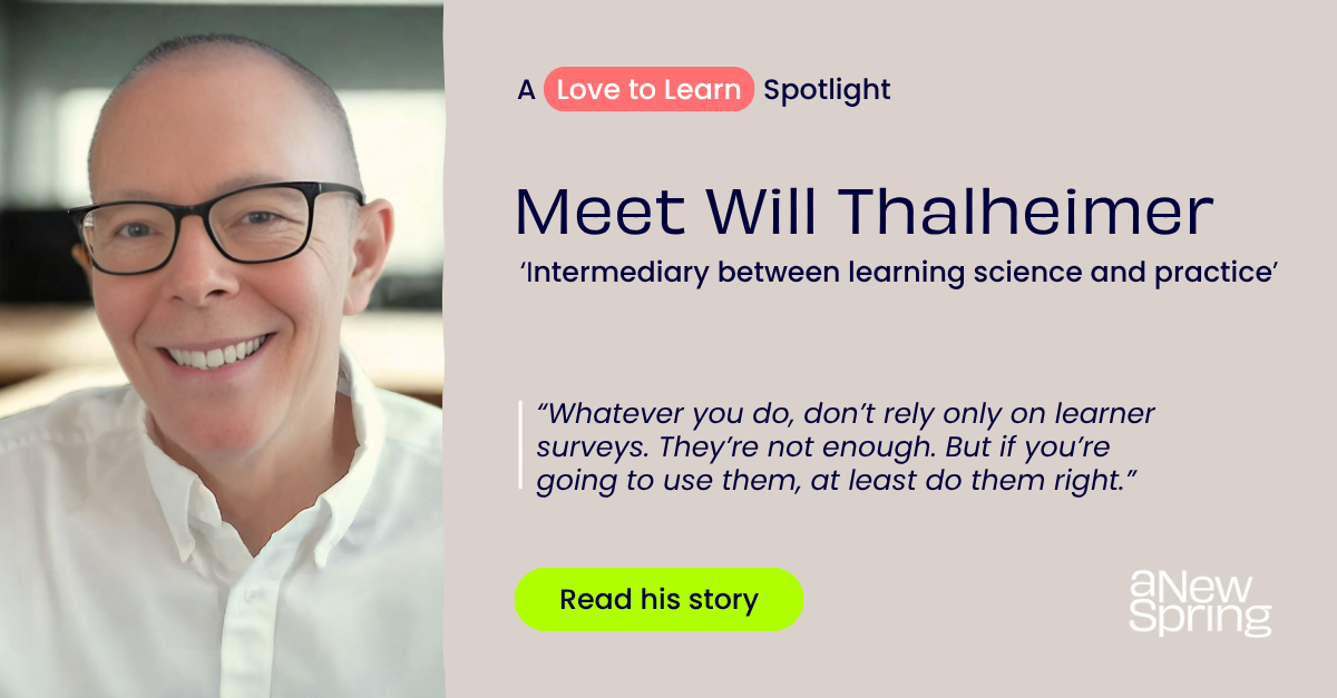 Will Thalheimer's road to evidence based learning design