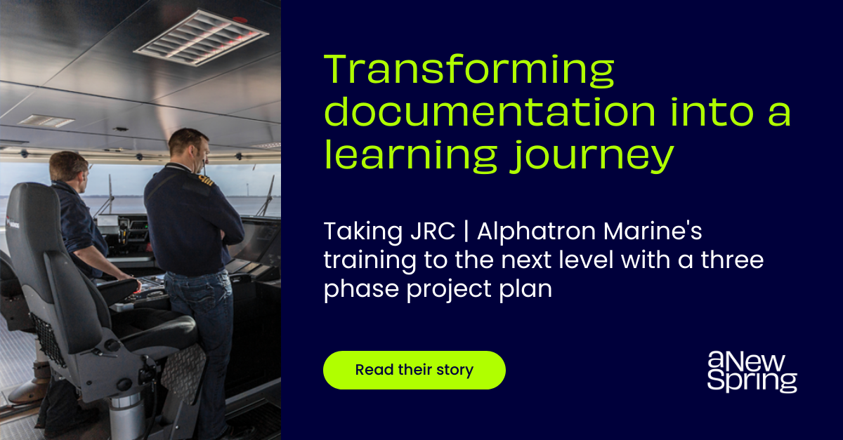 JRC | Alphatron Marine: Shipping better training | aNewSpring